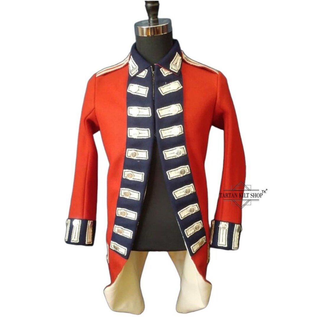 Men's 1789 Royal British Army Tailcoat Red Screen-worn British Soldier ...