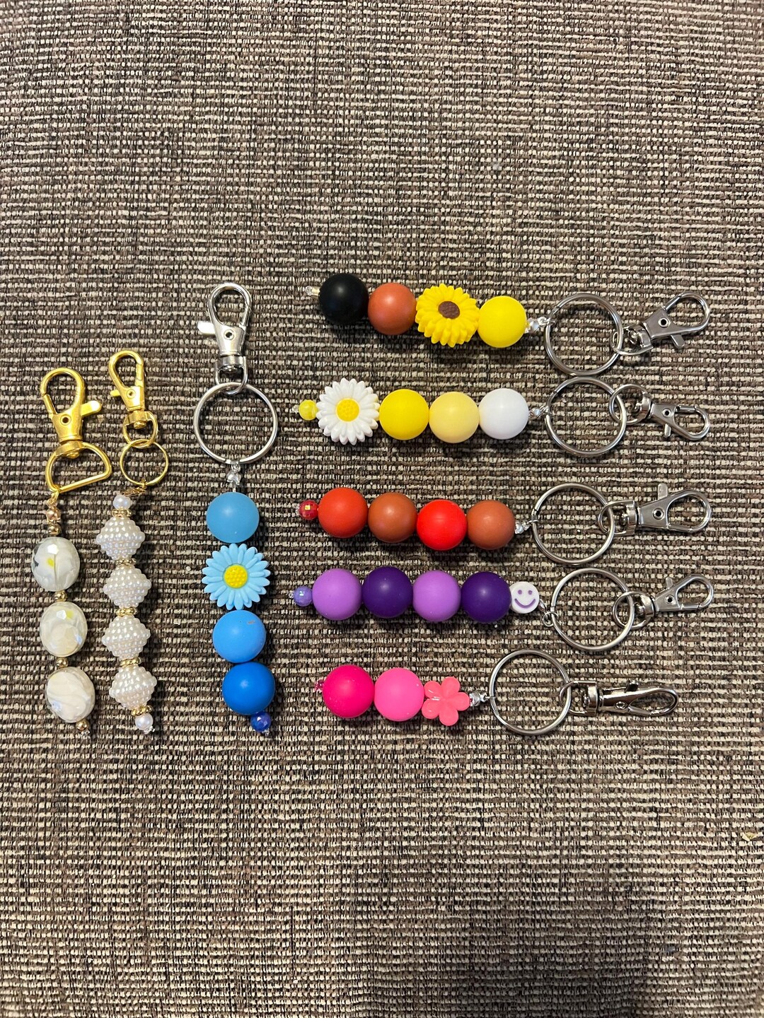 Beaded Keychains (various Designs) - Etsy