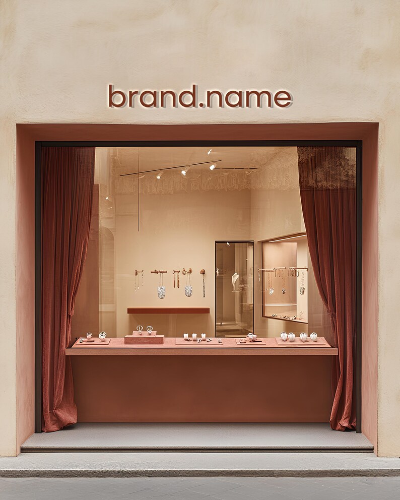 Jewelry Storefront Mockup, Facade Mockup, Salon Mockup, Elegant ...