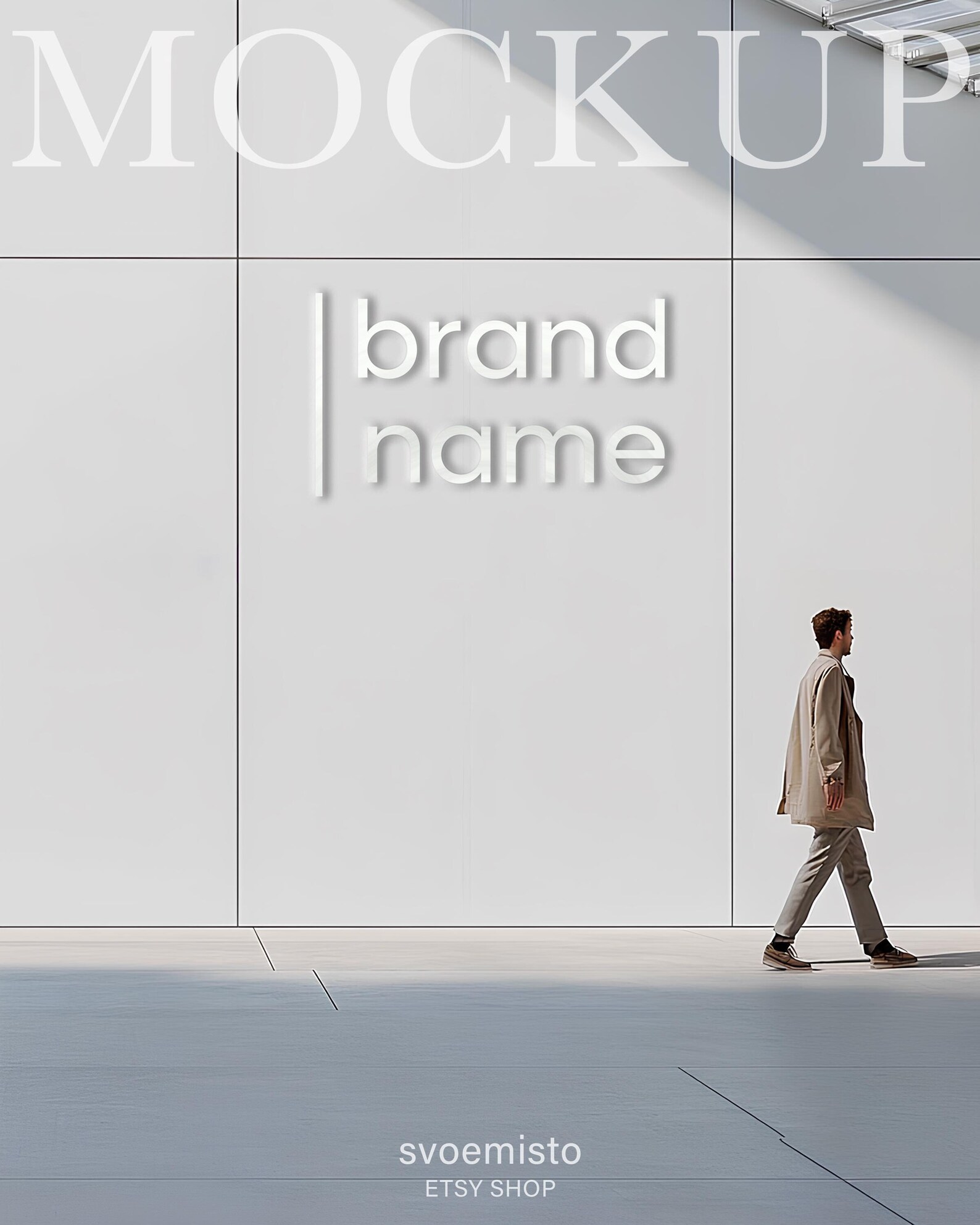 Logo Display Mockup, Store Facade Design, Elegant Salon Mockup ...