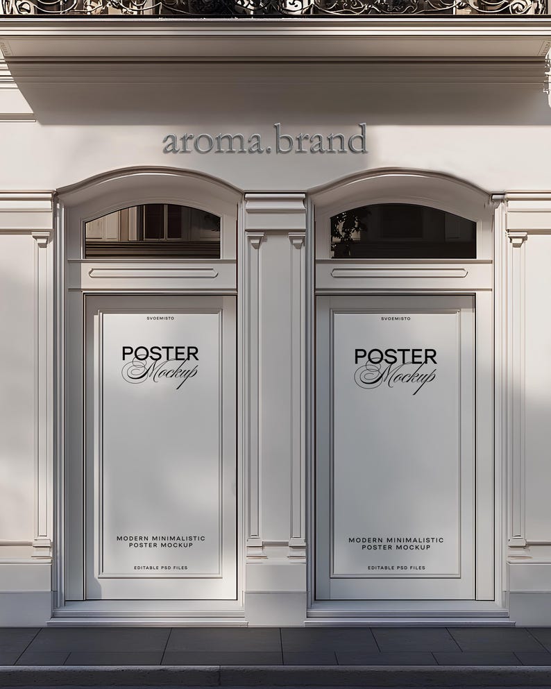 Storefront Mockup, Facade Mockup, Shop Mockup, Elegant Storefront ...