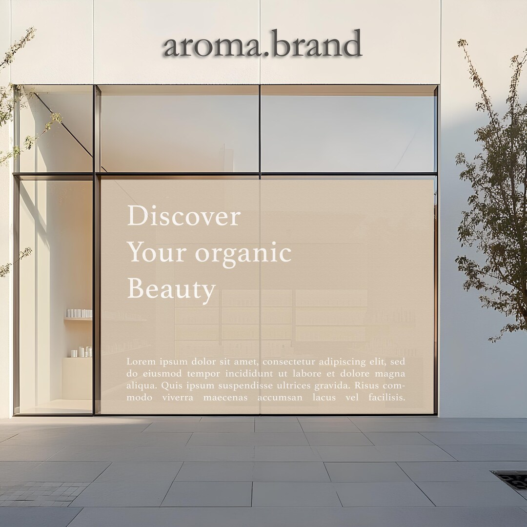 Storefront Mockup, Facade Mockup, Salon Mockup, Elegant Storefront ...