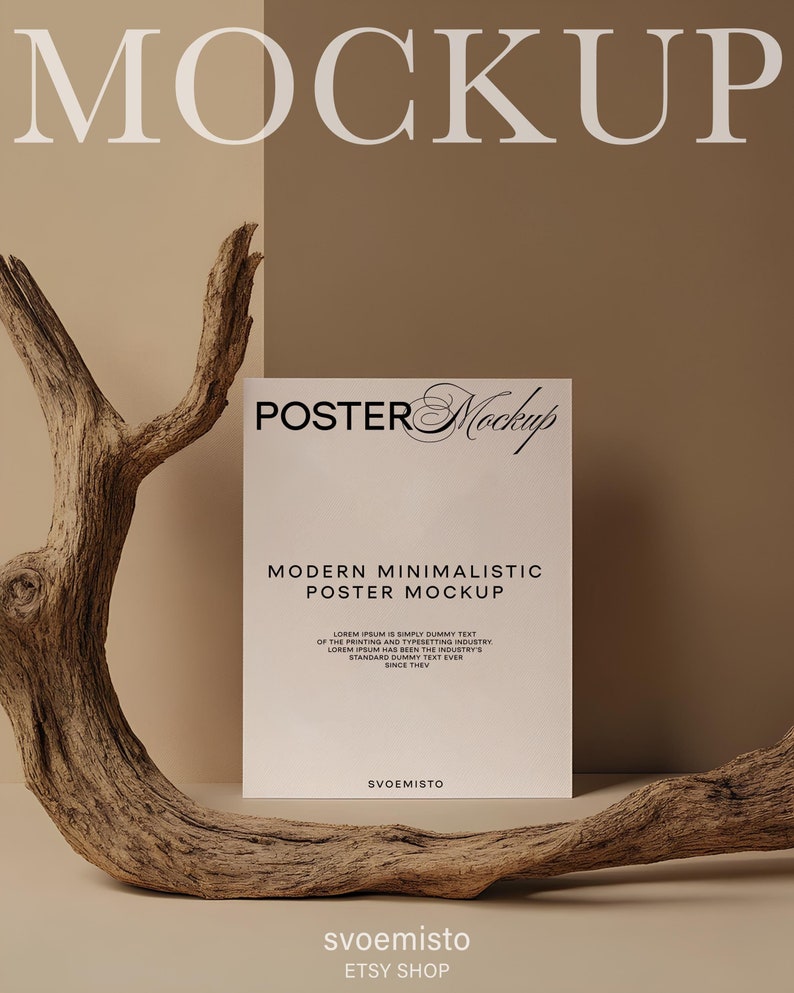 Vertical Poster Mockup – PSD Template for Display, Simple Poster ...
