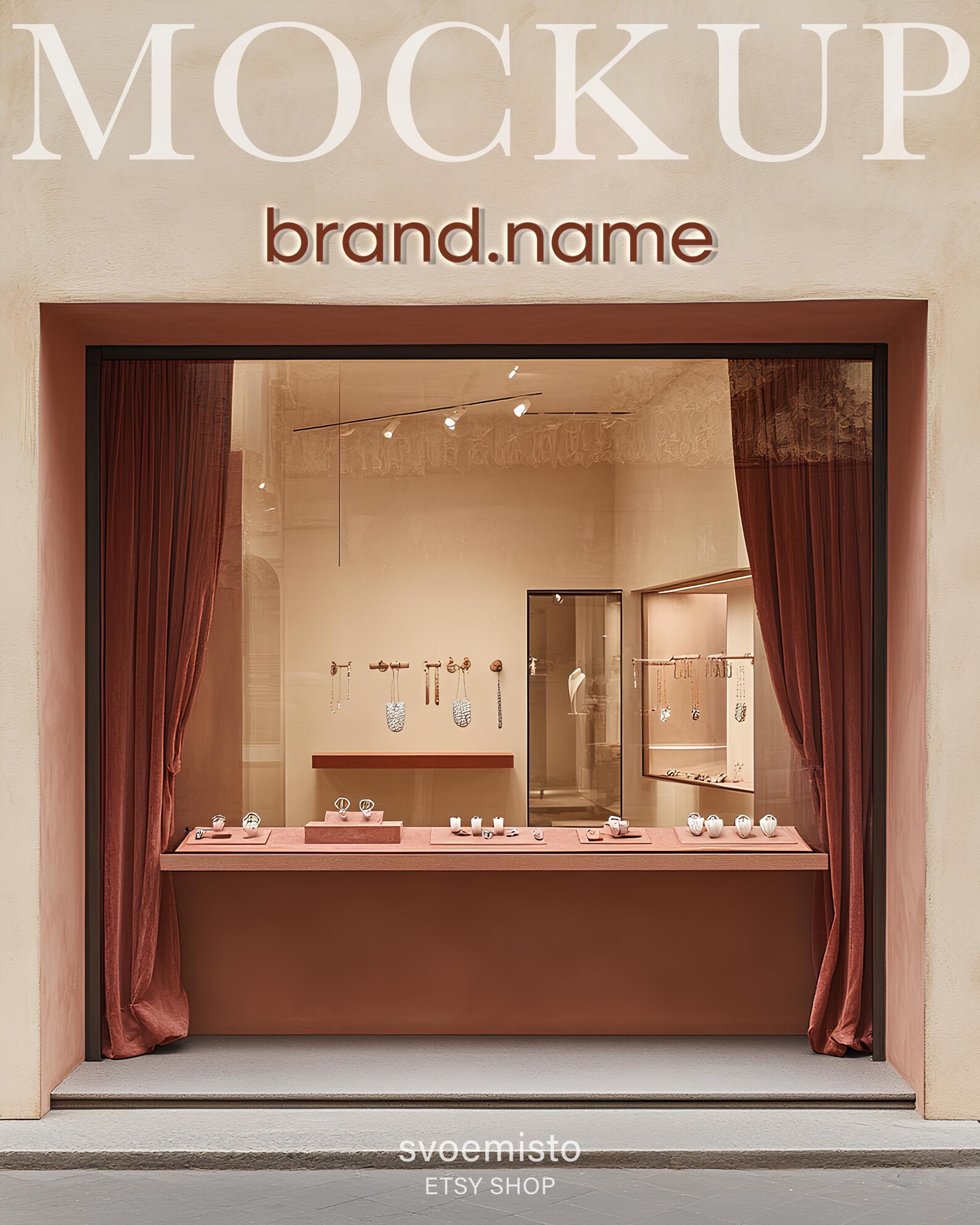 Jewelry Storefront Mockup, Facade Mockup, Salon Mockup, Elegant ...