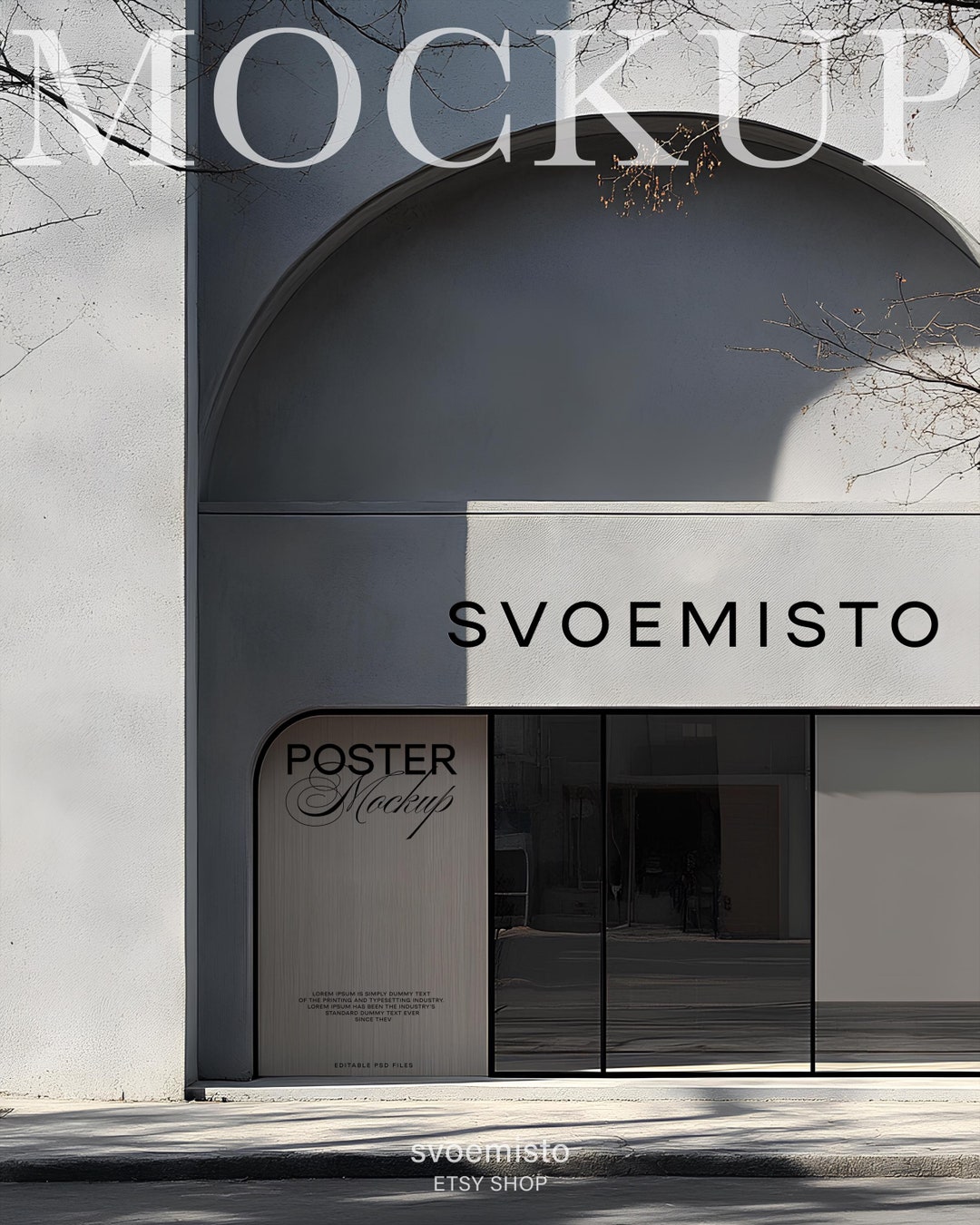 Storefront Aesthetic Mockup, Display Mockup, Facade Mockup, Logo Mockup ...