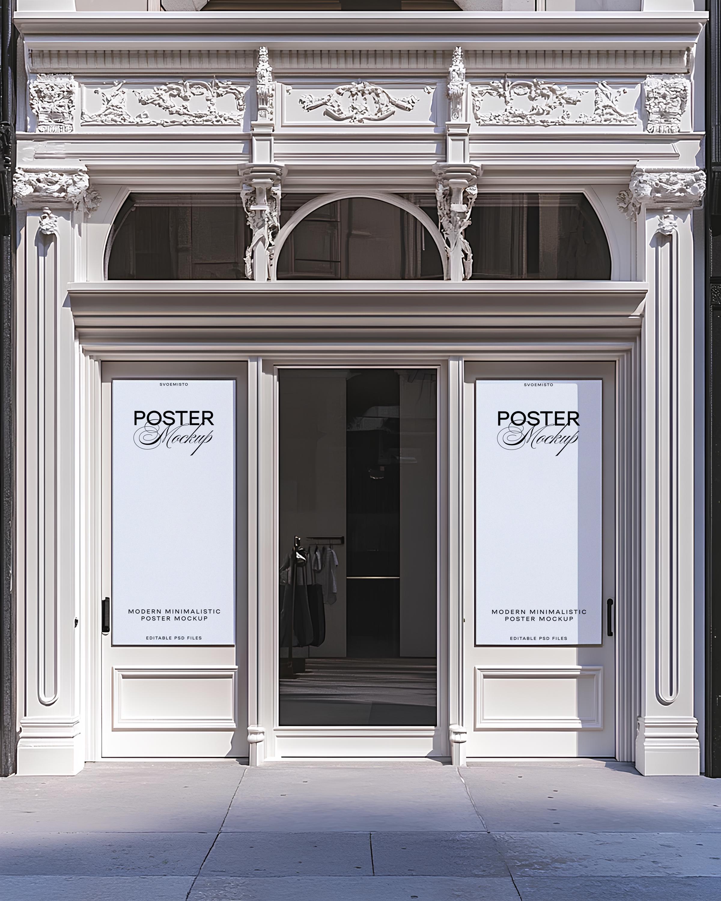 Storefront Mockup, Facade Mockup, Salon Mockup, Elegant Storefront ...