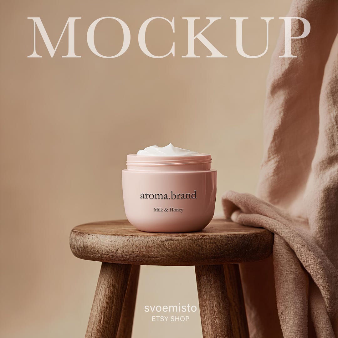 Cosmetic Cream Body Scrab Bottle Mockup, Modern & Elegant Skincare ...