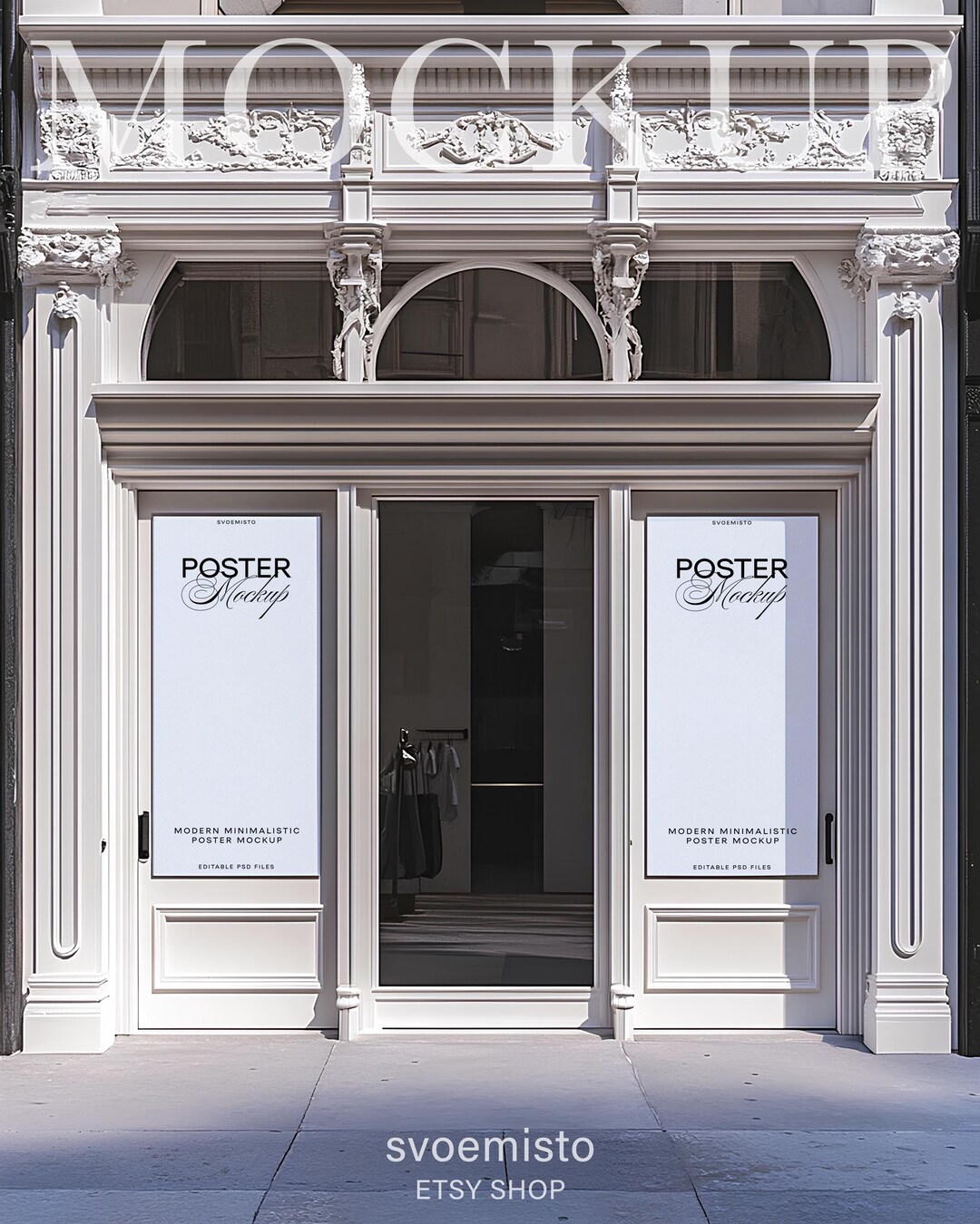 Storefront Mockup, Facade Mockup, Salon Mockup, Elegant Storefront ...