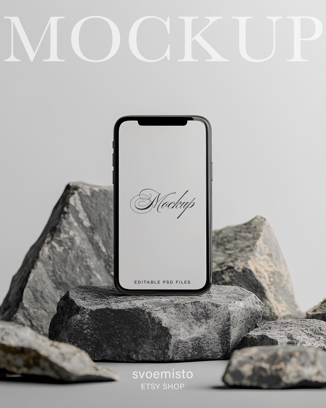 Smartphone Screen Mockup – PSD Template, Smart Object Smartphone Mockup ...