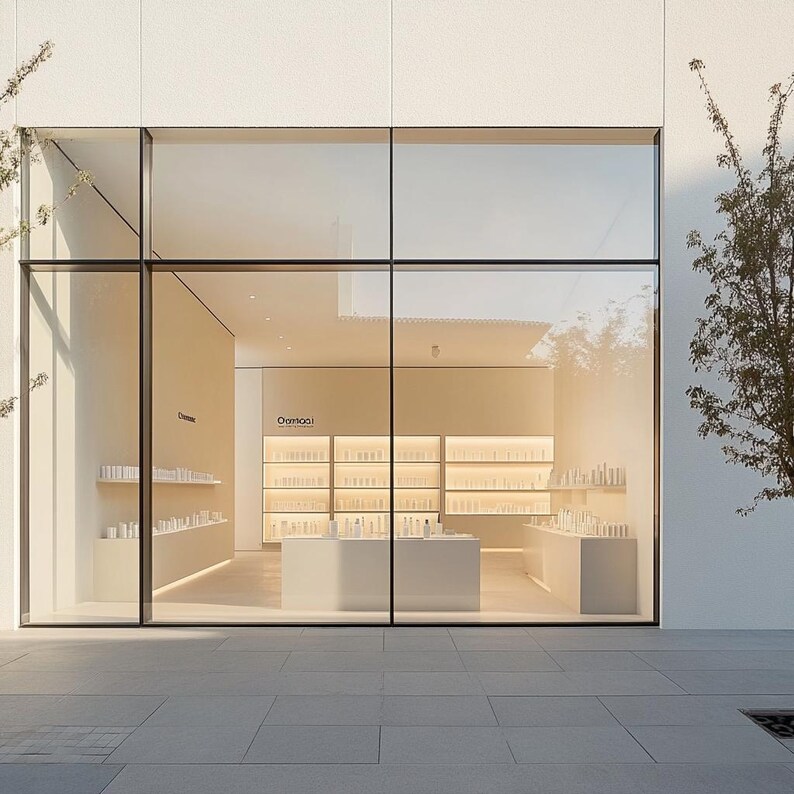 Storefront Mockup, Facade Mockup, Salon Mockup, Elegant Storefront ...