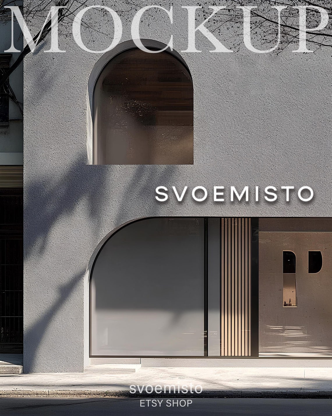 Facade Mockup, Storefront Aesthetic Mockup, Logo Mockup, Minimalist ...