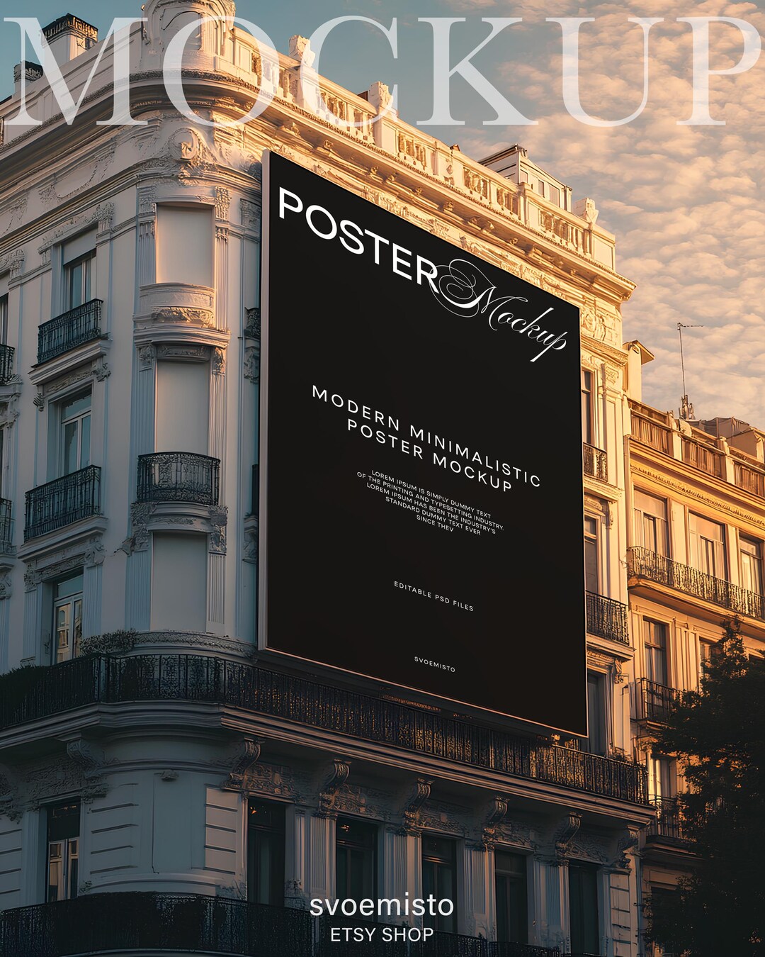 Billboard Poster Mockup – PSD Template for Billboard Display, Poster ...