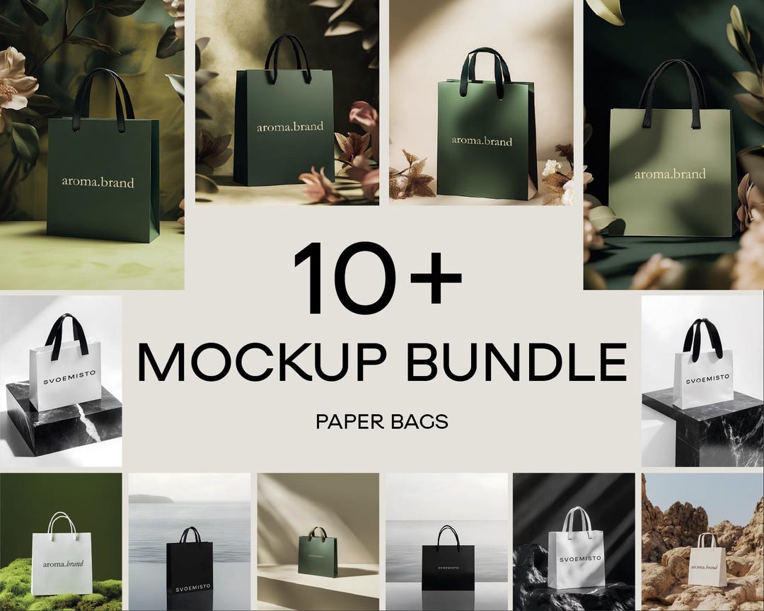 10+ Paper Shopping Bag Mockup PSD Bundle Set, Mockup Bundle, 50+ PSD ...