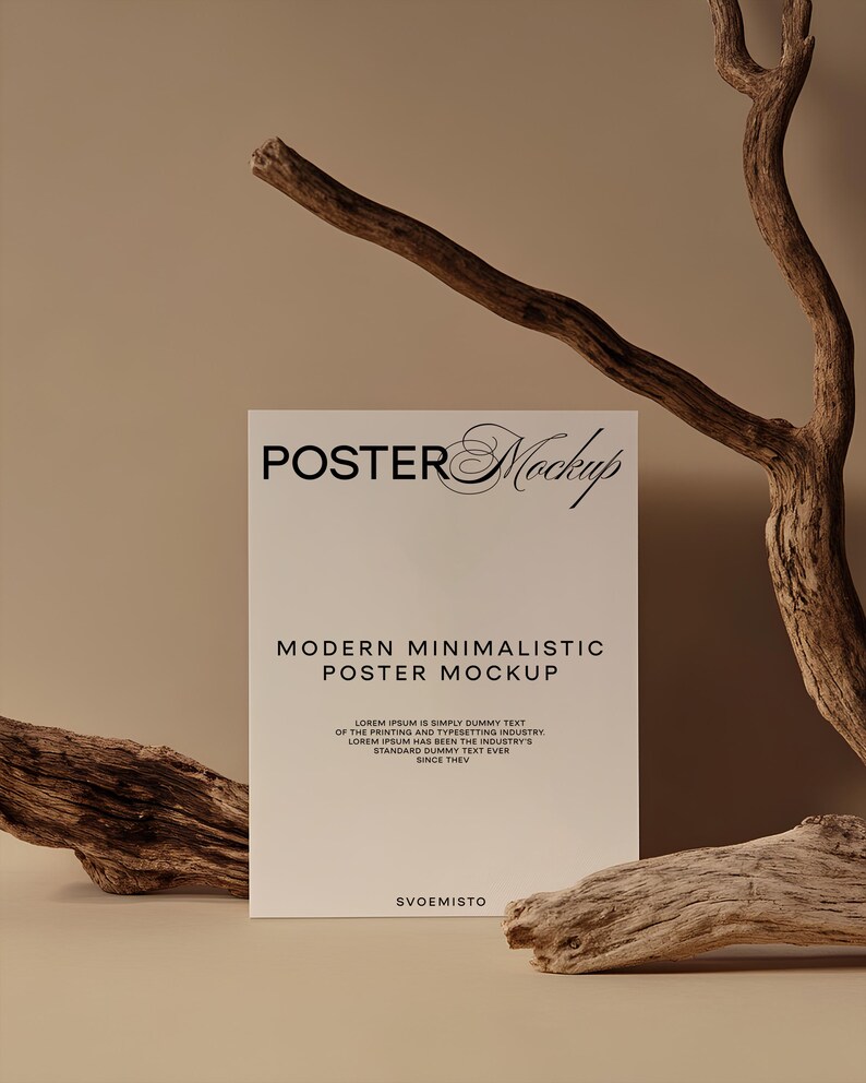 Vertical Poster Mockup – PSD Template for Display, Simple Poster ...