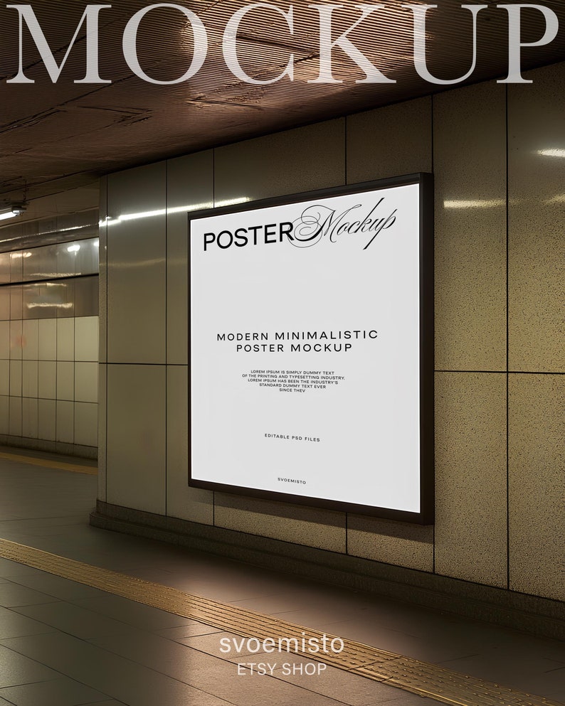 Billboard Ad Poster Mockup – PSD Template for Billboard Display, Poster ...