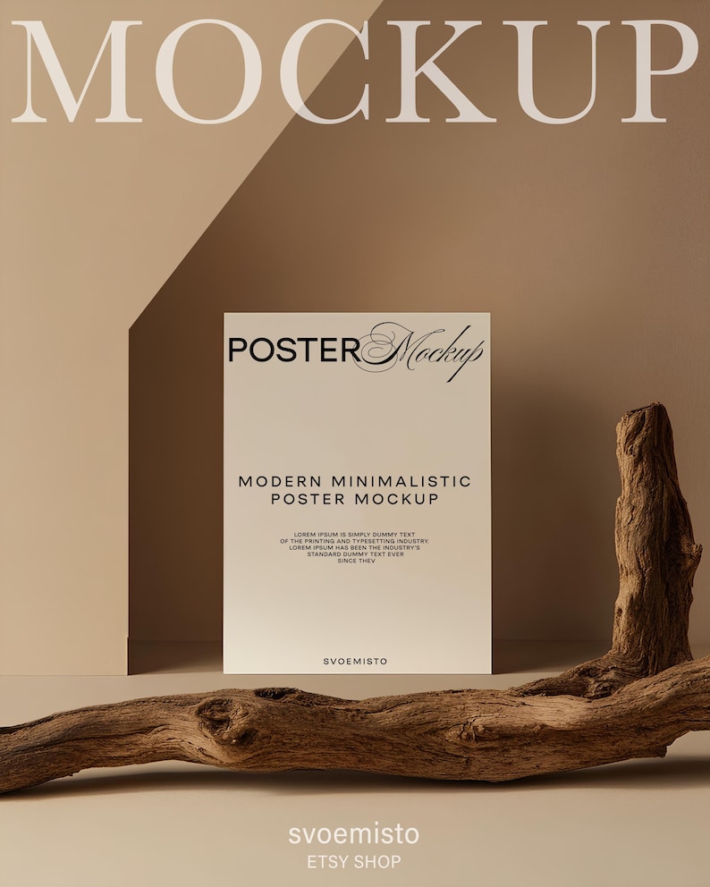 Vertical Poster Mockup – PSD Template for Display, Simple Poster ...