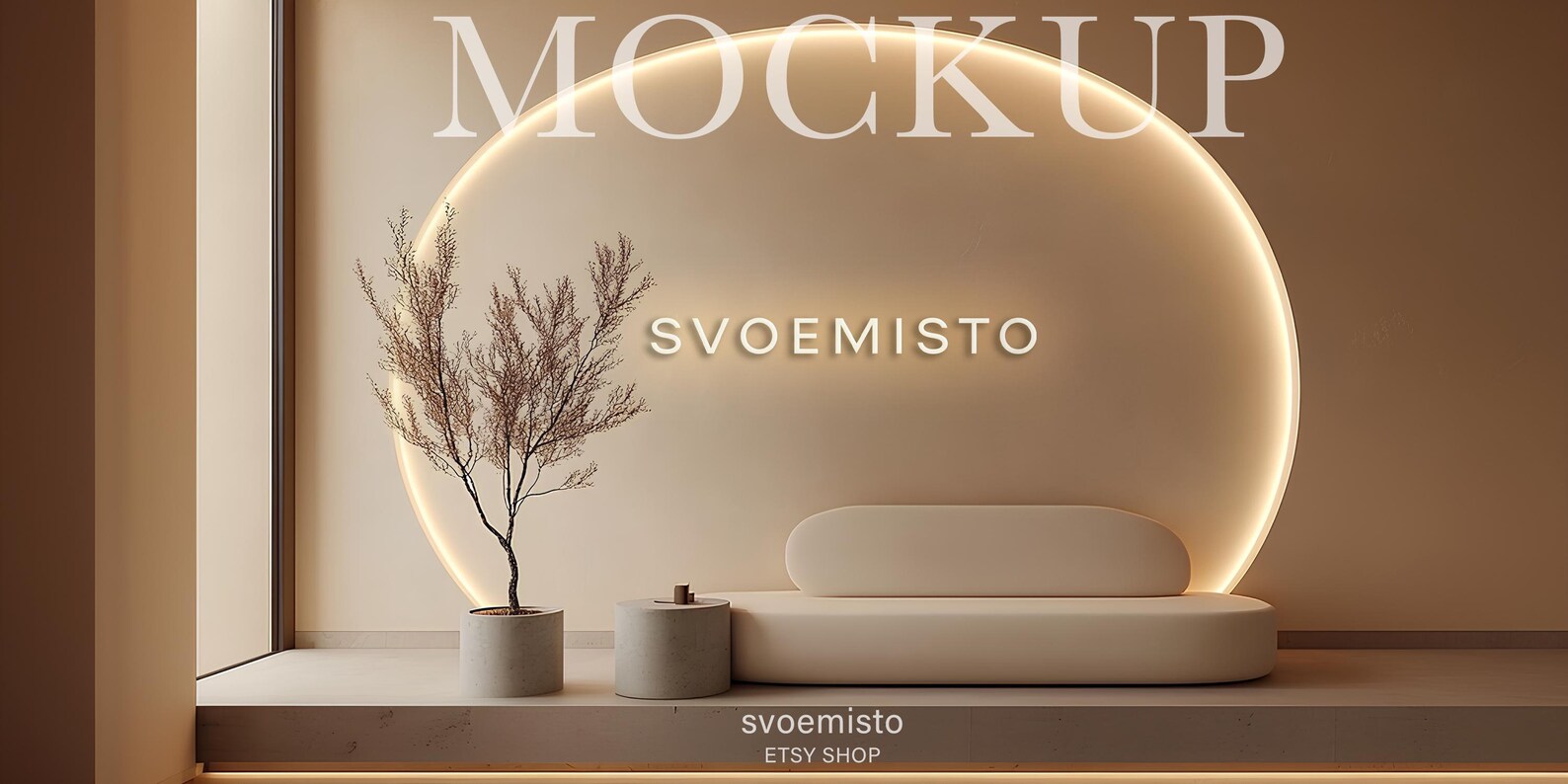 Logo Display Mockup, Store Facade Design, Elegant Salon Mockup, Front ...