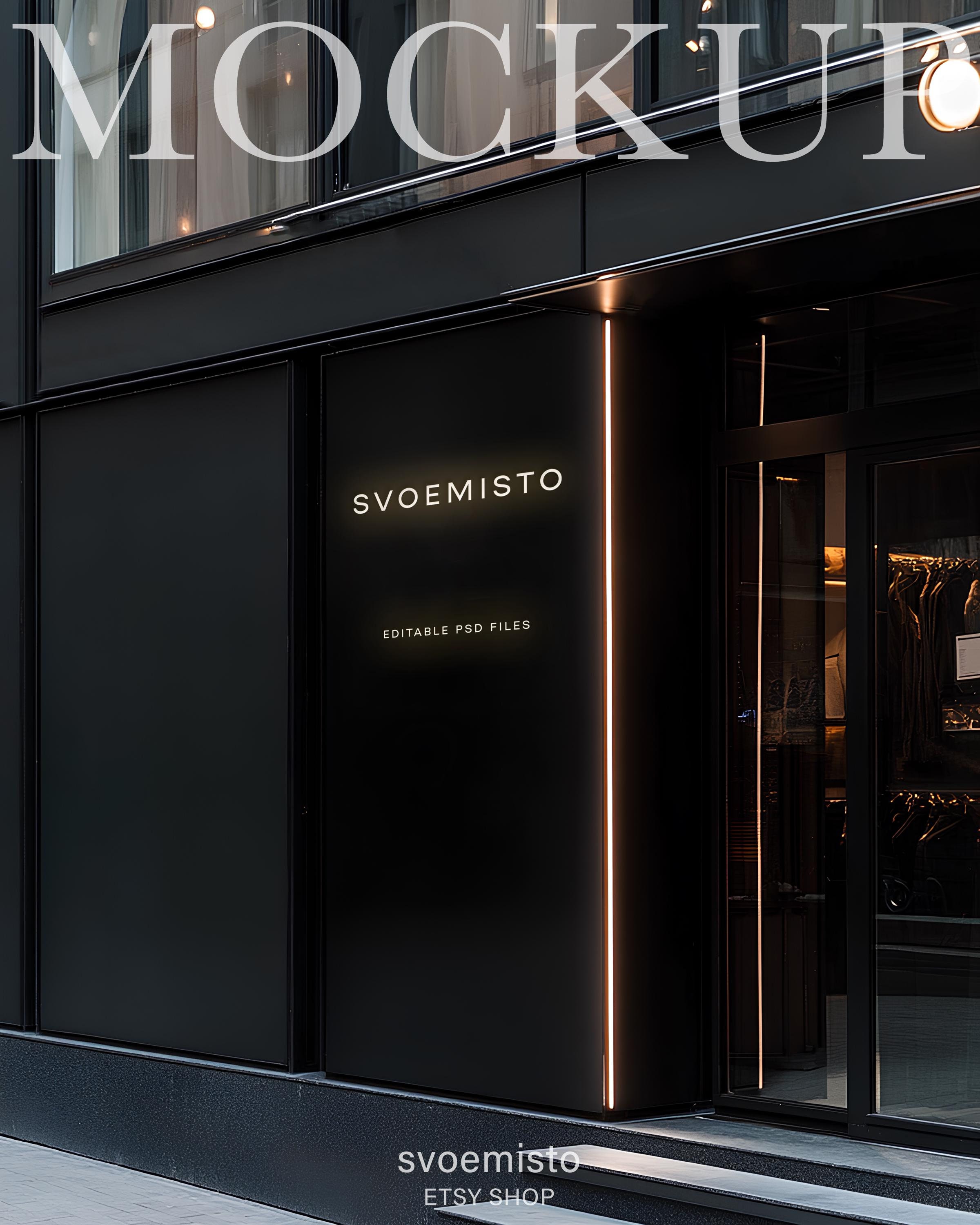 Storefront Mockup, Facade Mockup, Shop Mockup, Elegant Storefront ...