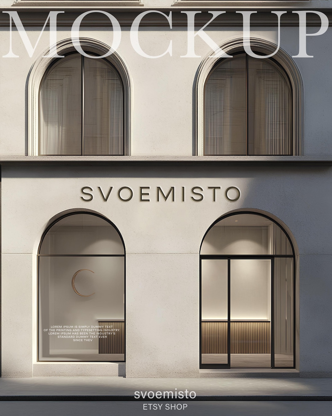 Storefront Aesthetic Mockup, Display Mockup, Facade Mockup, Logo Mockup ...