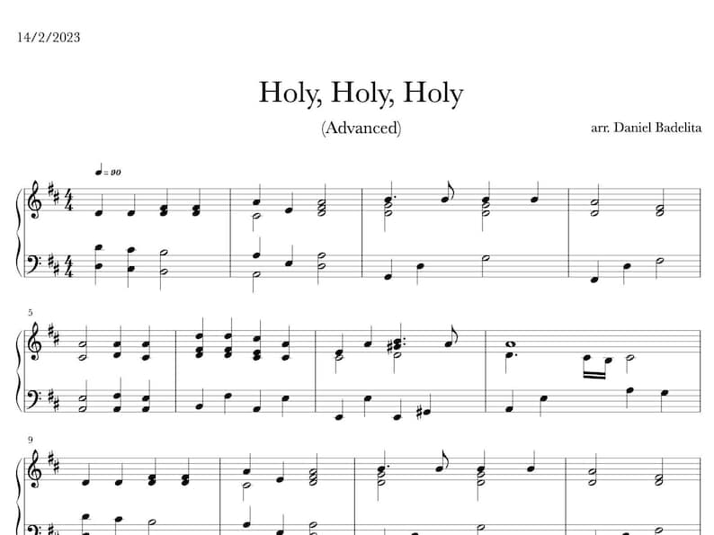 Holy, Holy, Holy! Lord God Almighty | Advanced Christian Arrangement ...
