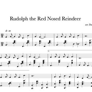 Rudolph the Red Nosed Reindeer - Christmas | Arrangement Piano Keyboard ...