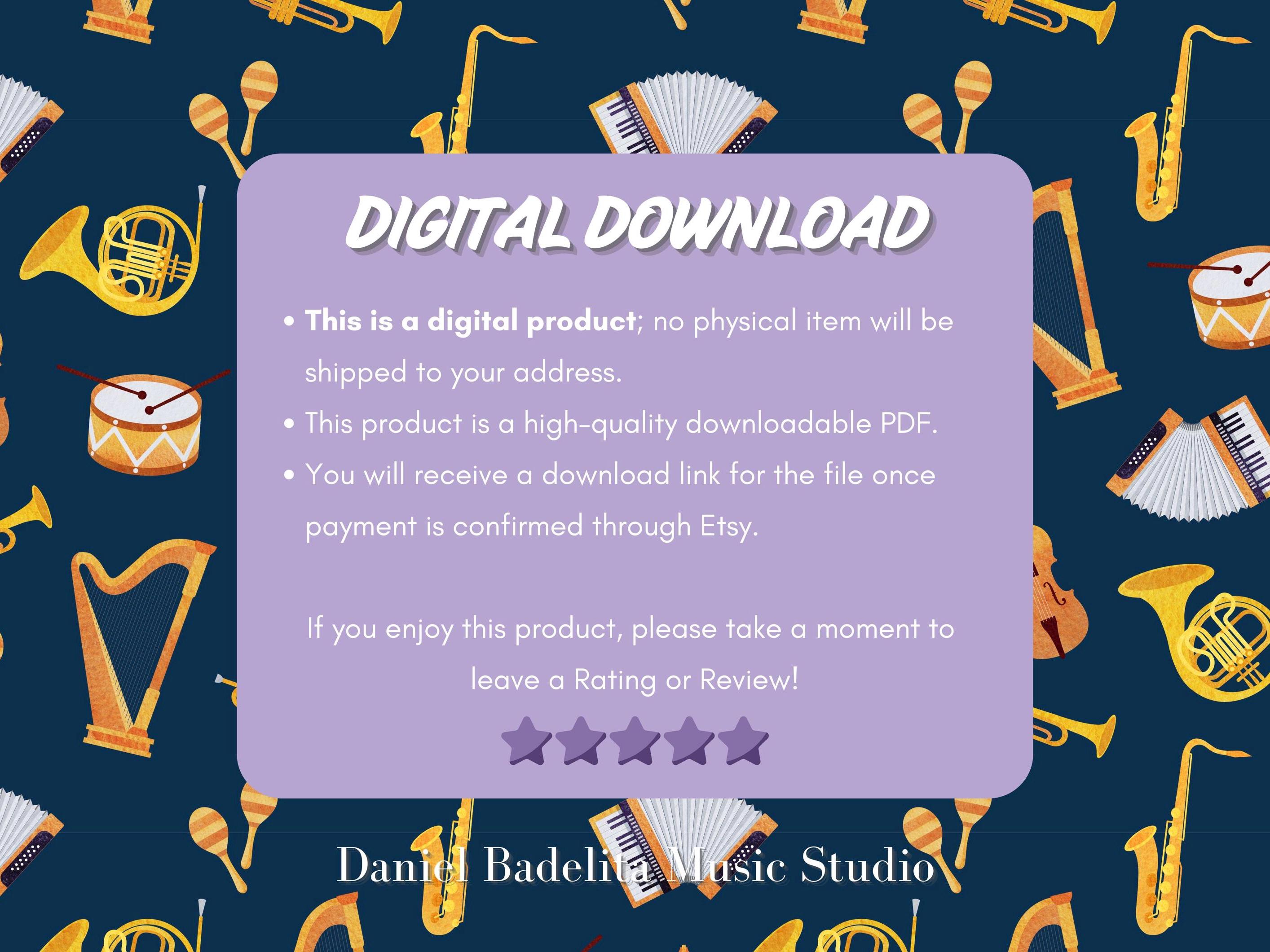 Printable Music Sticker Reward Chart | 10 Days Elementary Piano ...