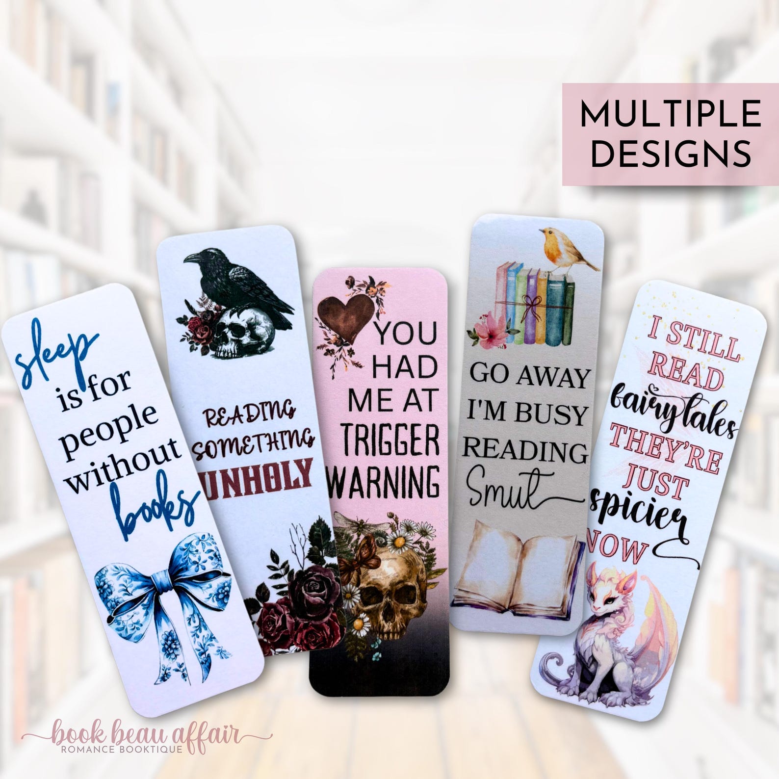 Spicy Romance Bookmarks: Laminated Book Lover Gift, Smut Reader - Etsy