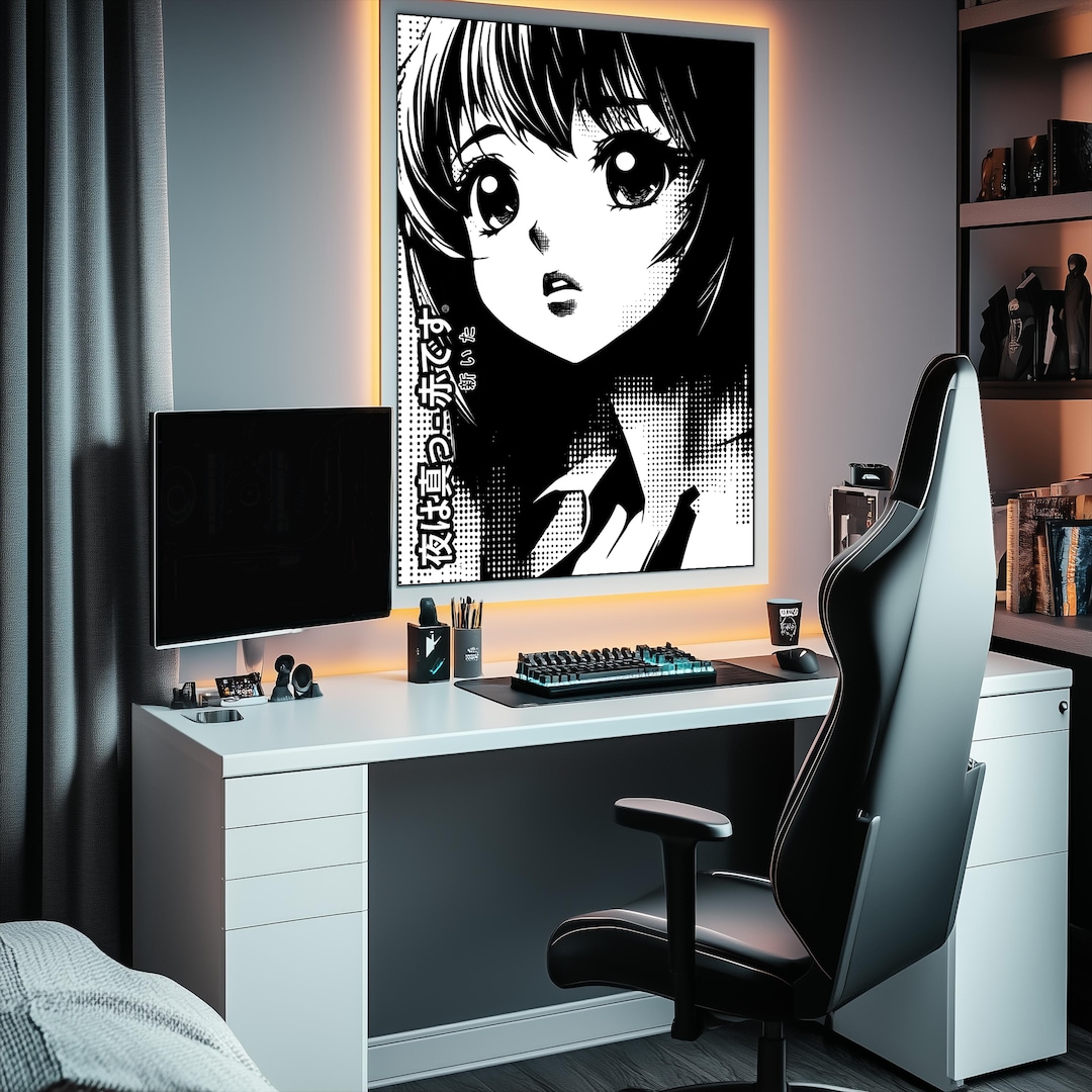 Anime Manga Digital Poster, Gaming Room Decor, Christmas Gift Idea ...