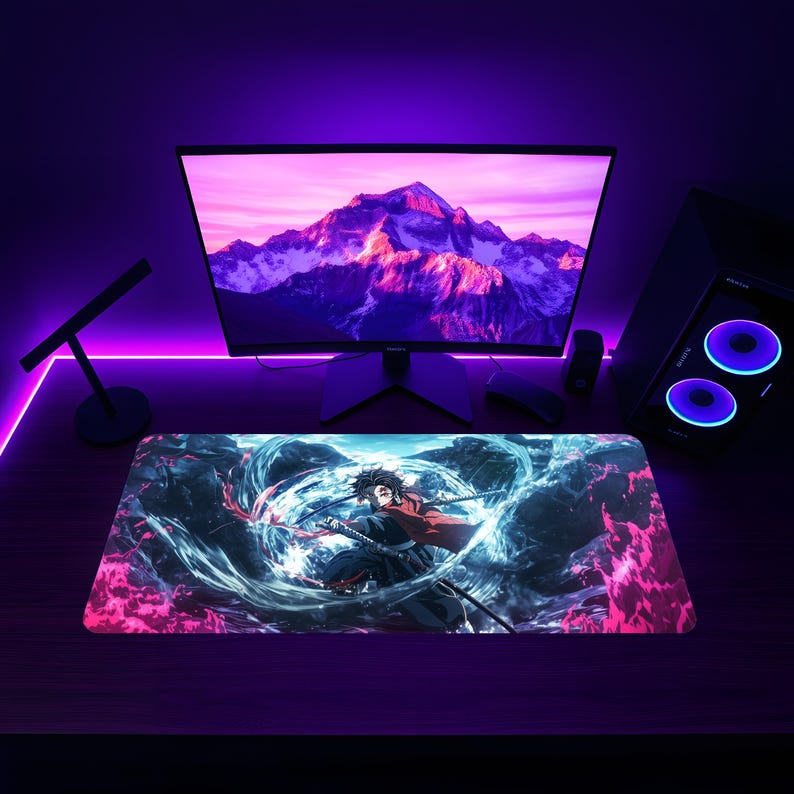 Tanjiro Kamado Demon Slayer, Anime Mousepad, Christmas Gift Ideas, RGB ...