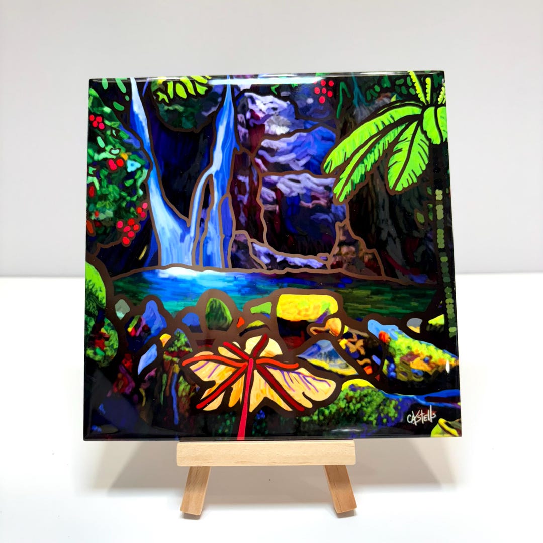 El Yunque/rainforest Puerto Rico Art–colorful Ceramic Tile Wall Decor ...