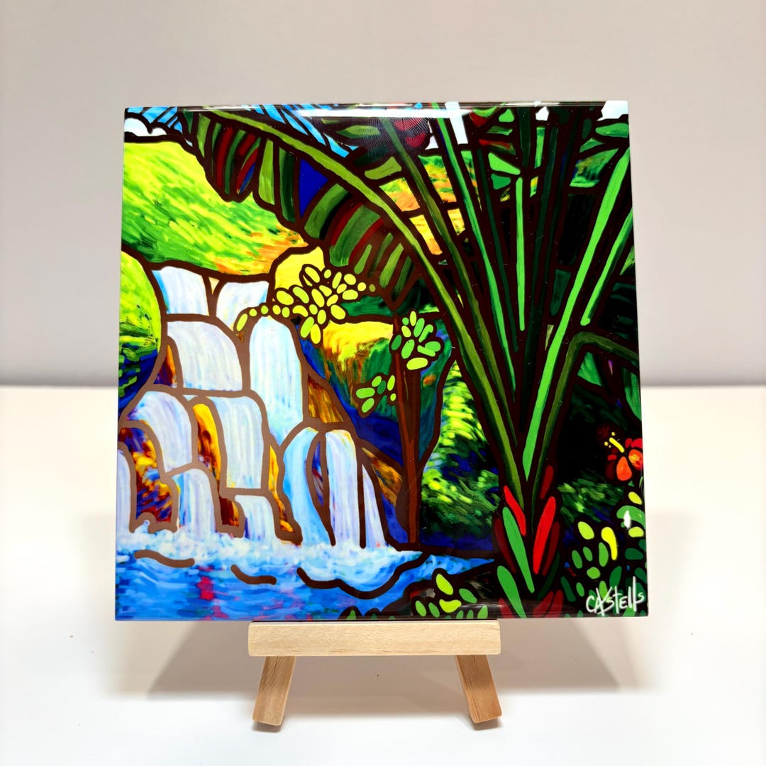 El Yunque/rainforest Puerto Rico Art–colorful Ceramic Tile Wall Decor ...