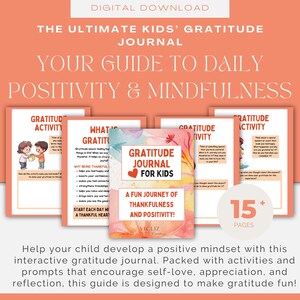 Printable Kids Gratitude Journal | Fun Workbook for Mindfulness and ...