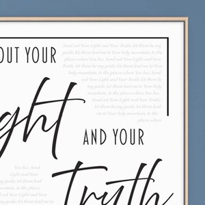 Scripture Wall Art | Send Out Your Light | Modern Framed Christian ...