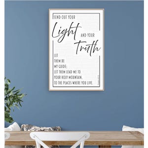 Scripture Wall Art | Send Out Your Light | Modern Framed Christian ...