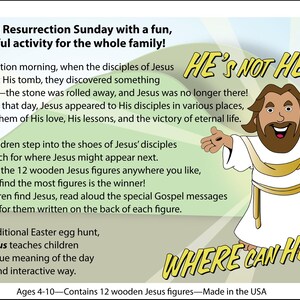Finding Jesus Easter Game: Wooden Figures, Sunday School Activity - Etsy
