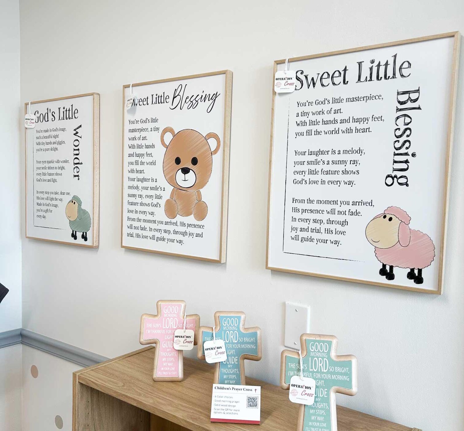 Teddy Bear Nursery Art: Sweet Blessing Poem, Maple Wood Frame - Etsy