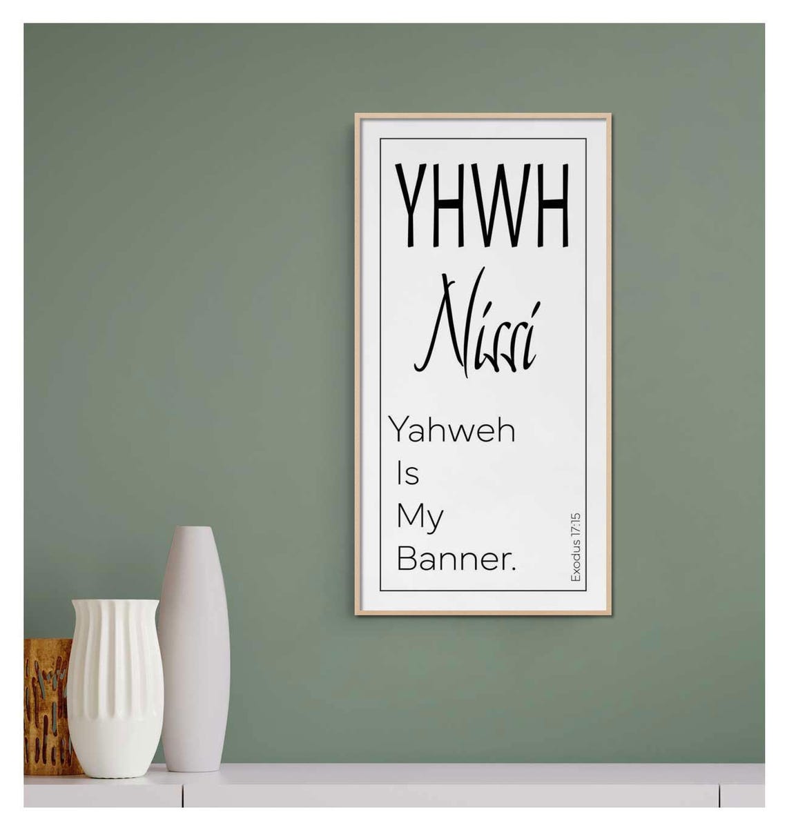 Modern Scripture Wall Art | Name of God YHWH Nissi | Yahweh is My ...