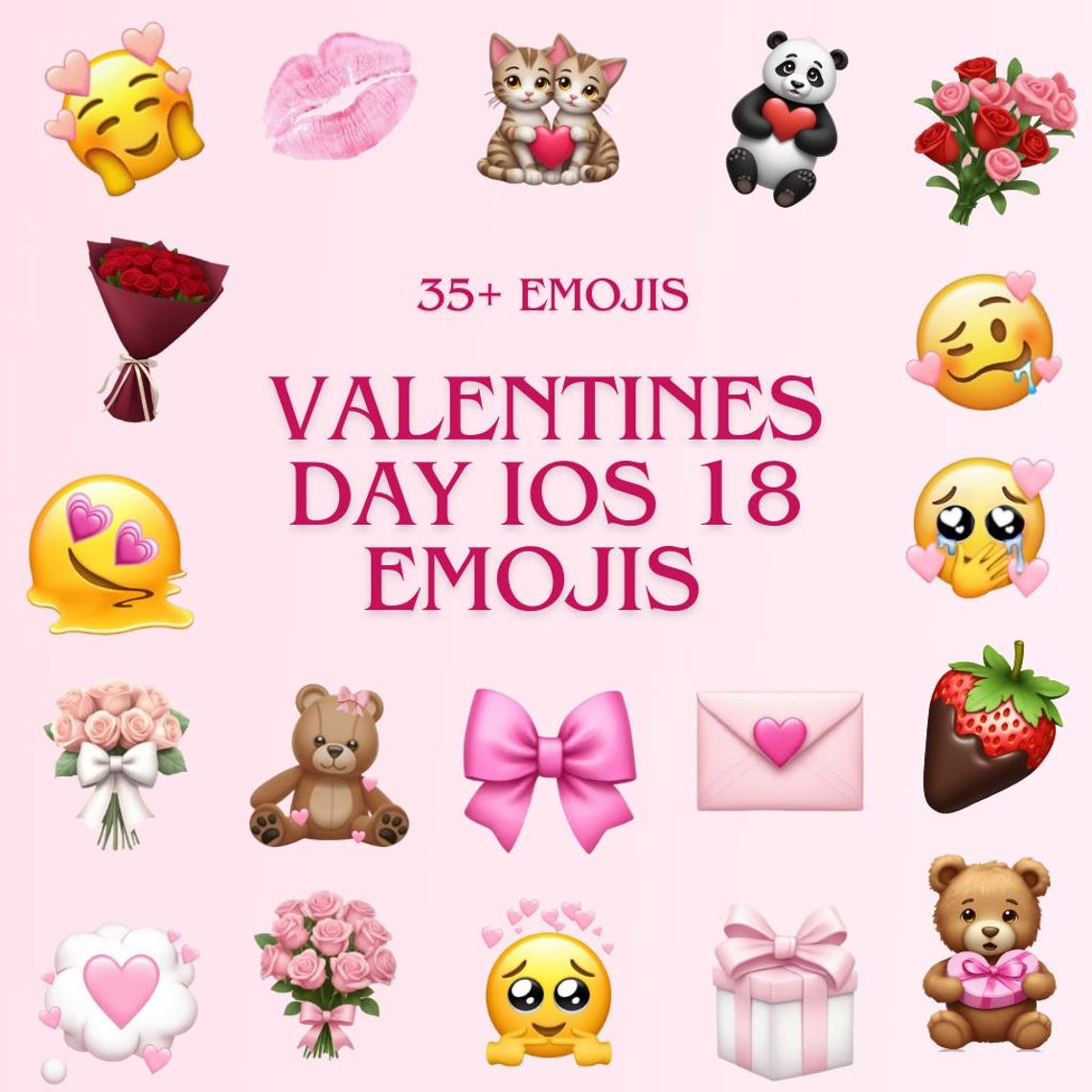 IOS 18 Valentines Day Emojis | 35+ iPhone Cute and Aesthetic Emojis ...