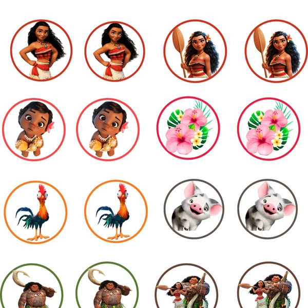 Moana Stickers - Etsy