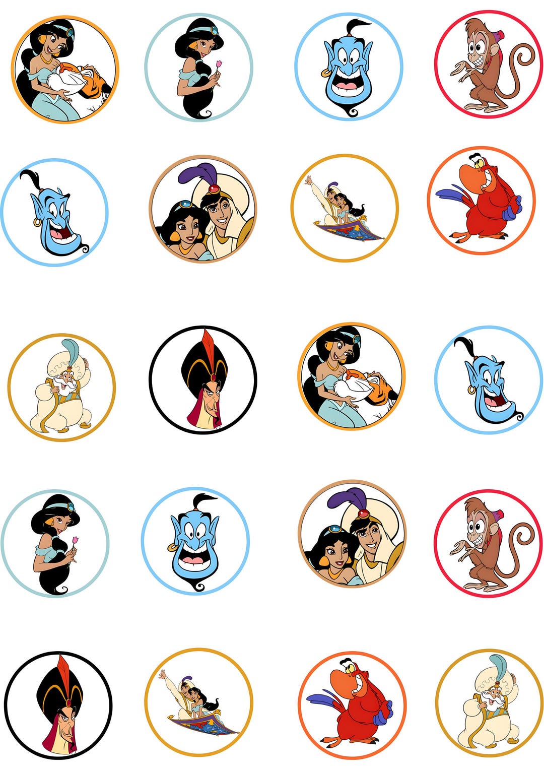 20 Aladdin Stickers / Vinyl Stickers / Holographic Stickers ...