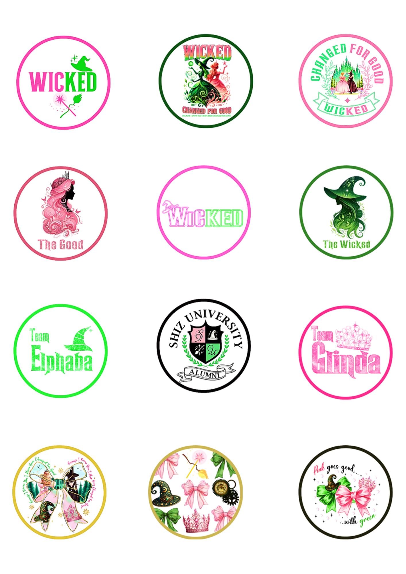 12 Wicked Stickers / Vinyl Stickers / Holographic Stickers / Waterproof ...