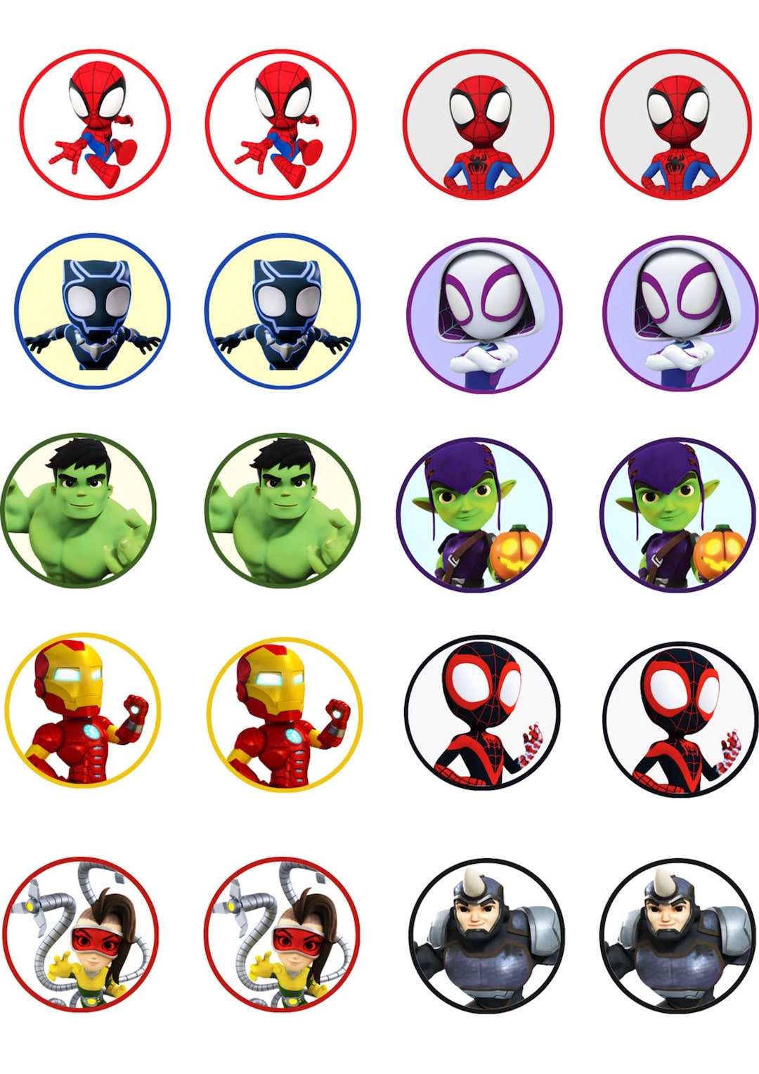 20 Spidey and His Friends Stickers / Vinyl Stickers / Holographic ...