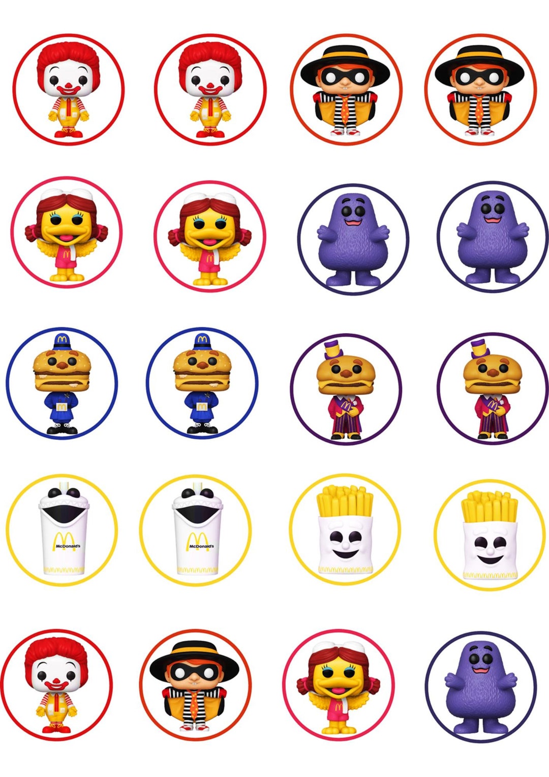 20 Mcdonalds Stickers / Vinyl Stickers / Holographic Stickers ...