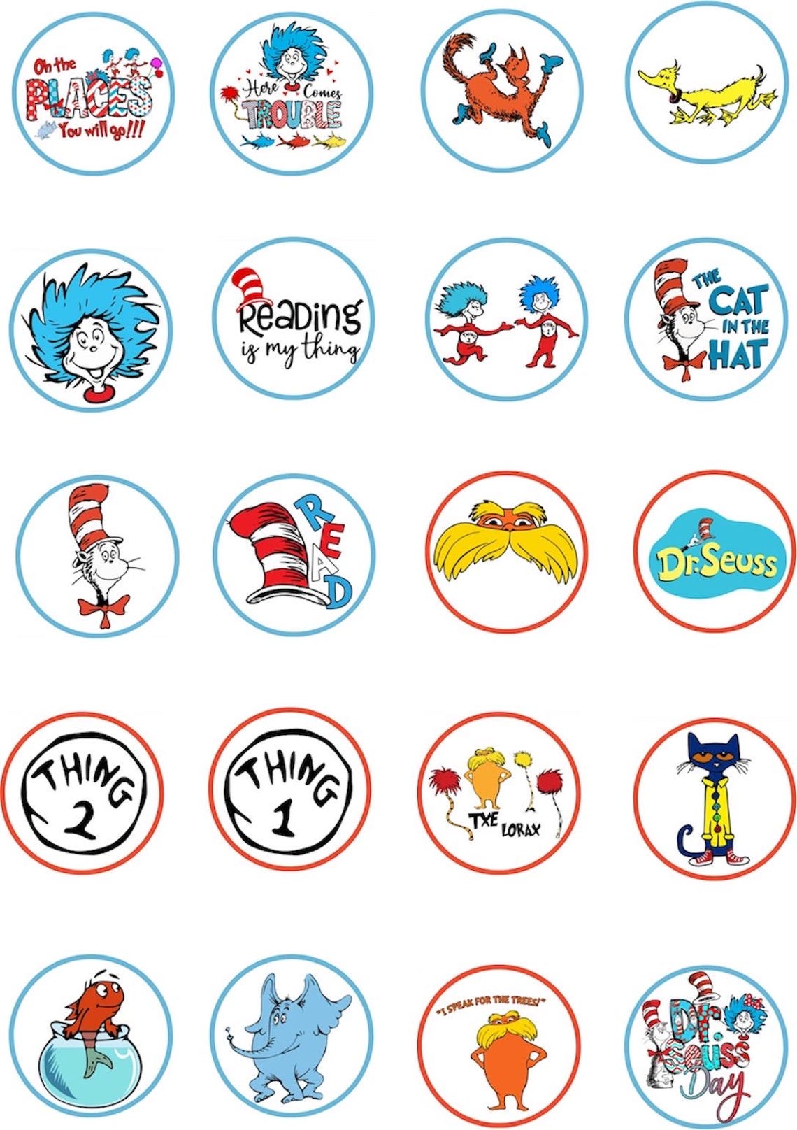 20 Dr Seuss Stickers / Vinyl Stickers / Holographic Stickers ...