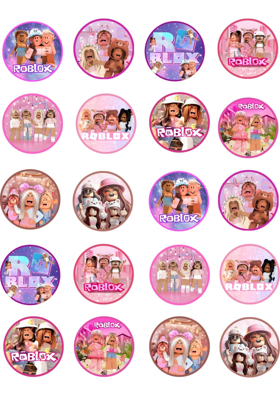 20 Roblox Girl Stickers / Vinyl Stickers / Holographic Stickers ...