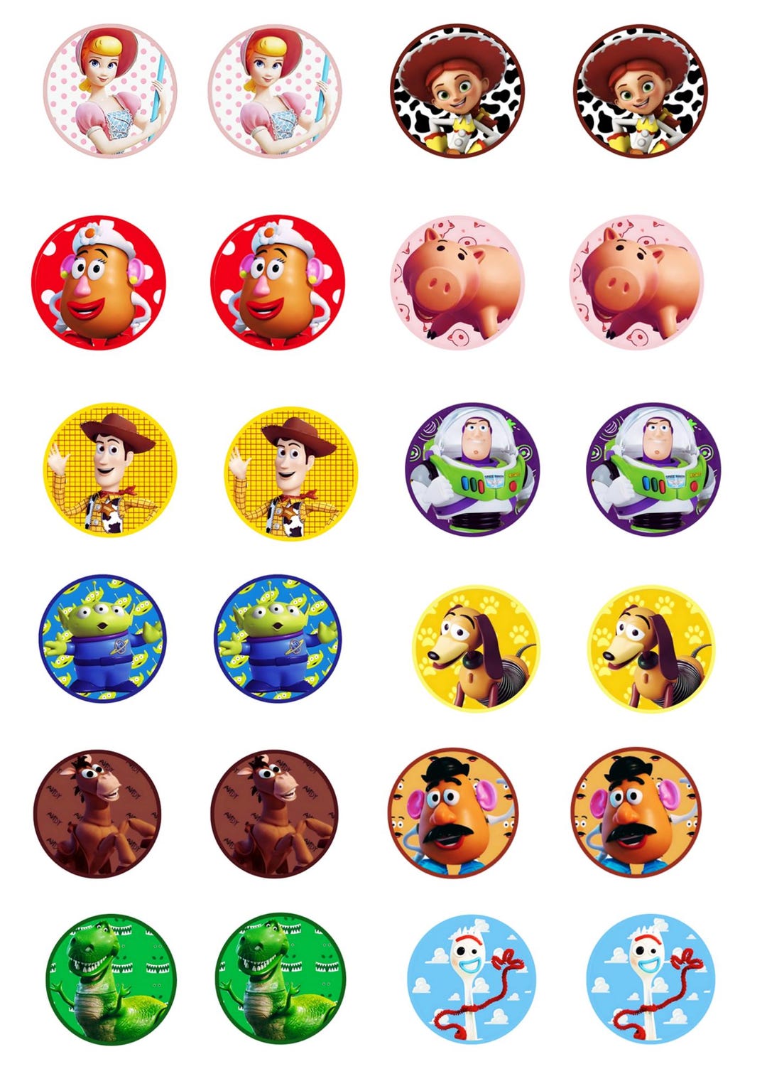 24 Toy Story Stickers / Vinyl Stickers / Holographic Stickers ...