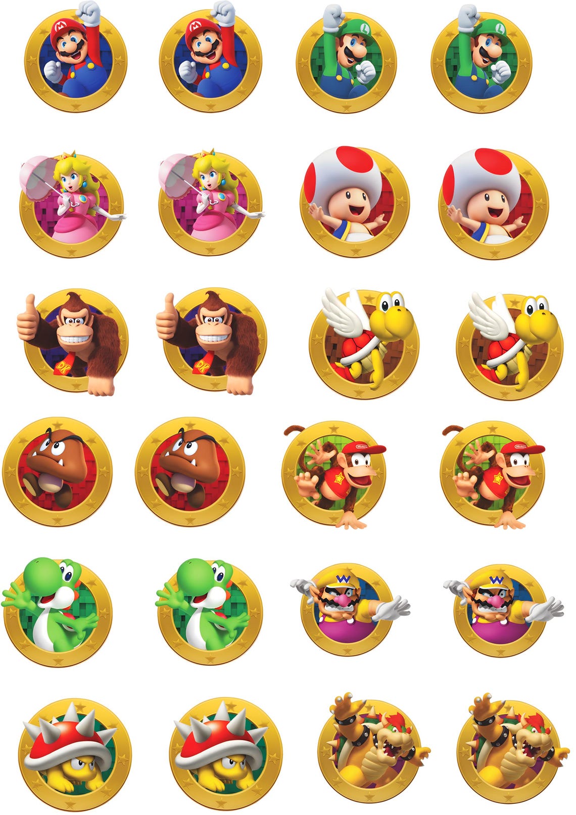 24 Mario Bros Stickers / Vinyl Stickers / Holographic Stickers ...