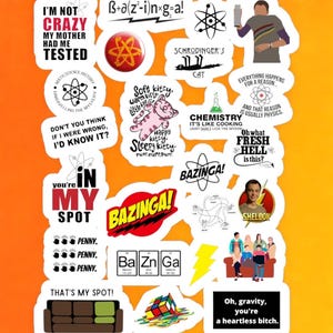 23 the Big Bang Theory Stickers / Vinyl Stickers / Holographic Stickers ...