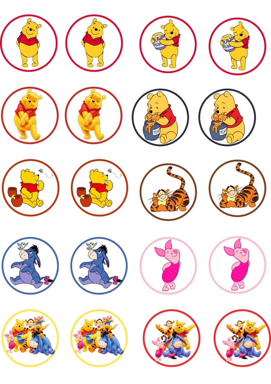20 Winnie the Pooh Stickers / Vinyl Stickers / Holographic Stickers ...