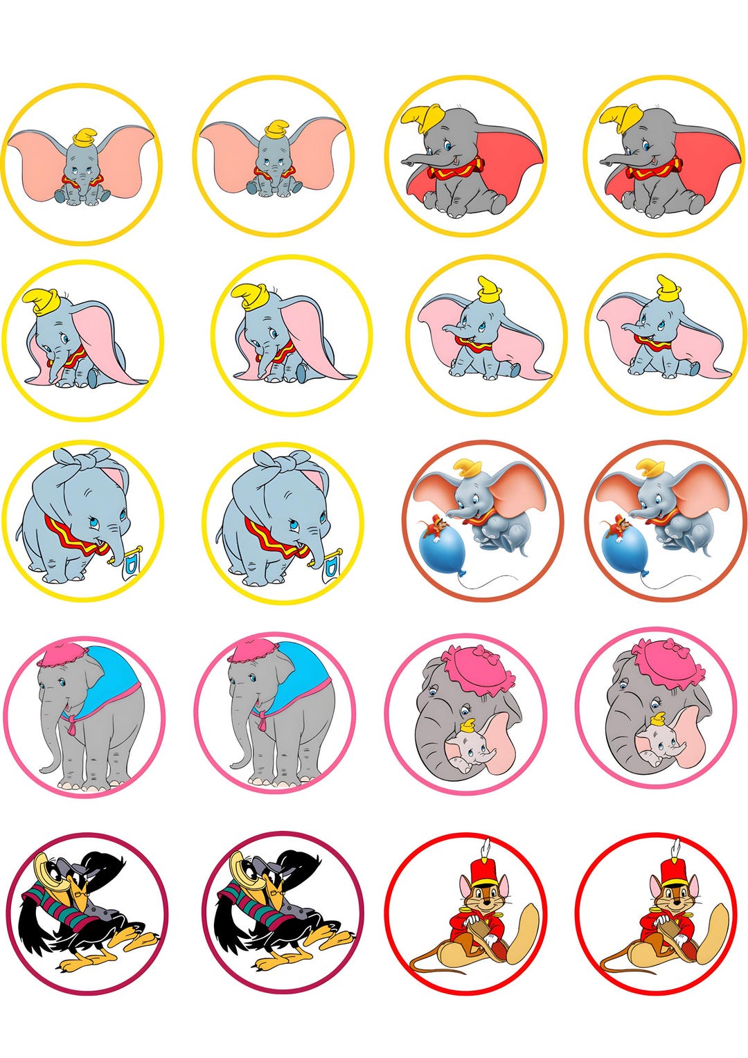 20 Dumbo Stickers / Vinyl Stickers / Holographic Stickers / Waterproof ...
